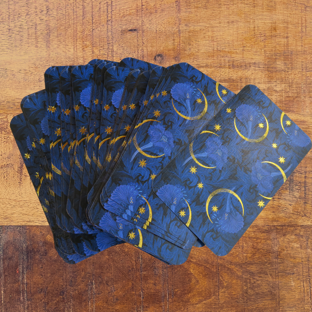 Divination Tool Set Golden Path Tarot Deck Blue Moon Edition - Gold ...